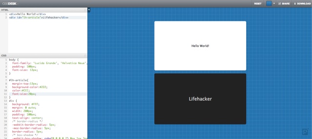 HTMLとCSSを自由に書ける＆リアルタイムにプレビューできるサービス「CSSDesk」 | ライフハッカー[日本版]